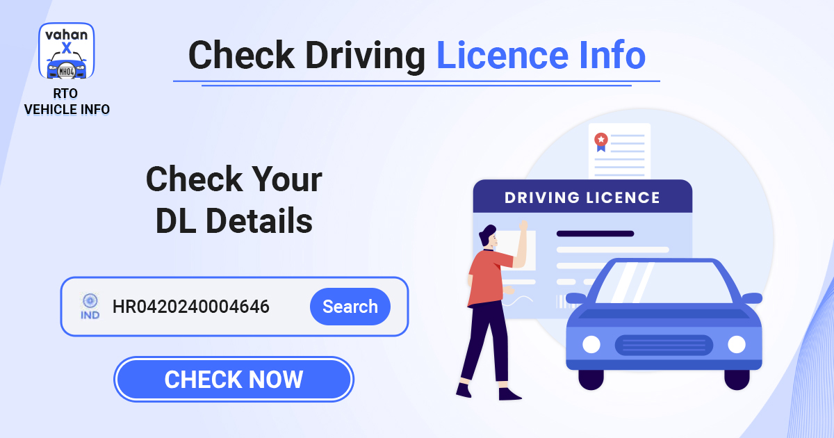 Check Driving License Status, Verify License Details Online - VahanX